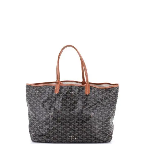 Goyard Saint Louis Tote Coated Canvas Pm - Black