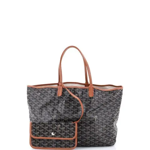 Goyard Saint Louis Tote Coated Canvas Pm - Black