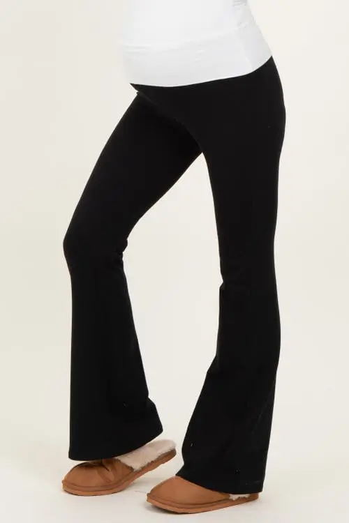 PINKBLUSH Contrast Waistband Flared Lounge Pants