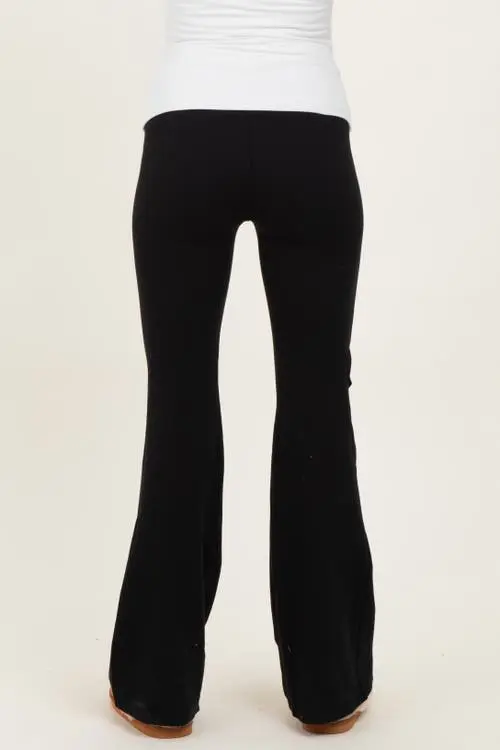 PINKBLUSH Contrast Waistband Flared Lounge Pants