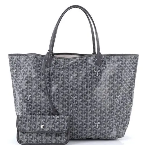 Goyard Saint Louis Gm Tote Coated Canvas - Grey