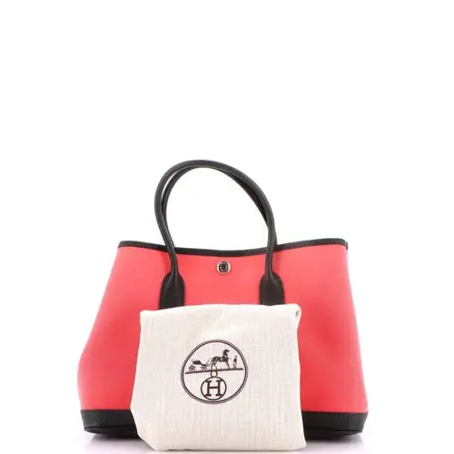 Hermès Garden Party Tote Toile And Leather 30 - Pink