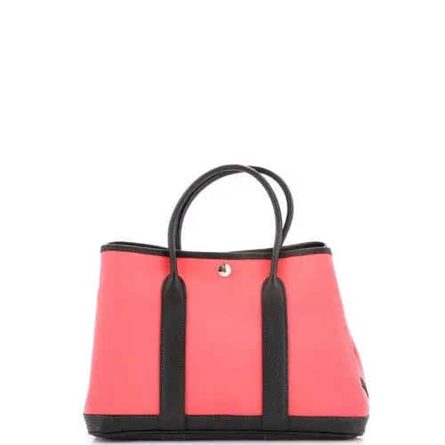 Hermès Garden Party Tote Toile And Leather 30 - Pink