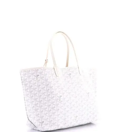 Goyard Saint Louis Tote Coated Canvas Pm - White