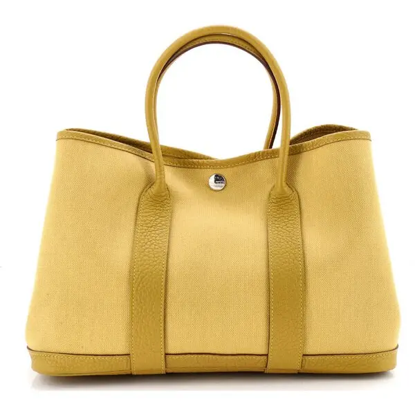 Hermès Garden Party Tote Toile And Leather 30 - Curry