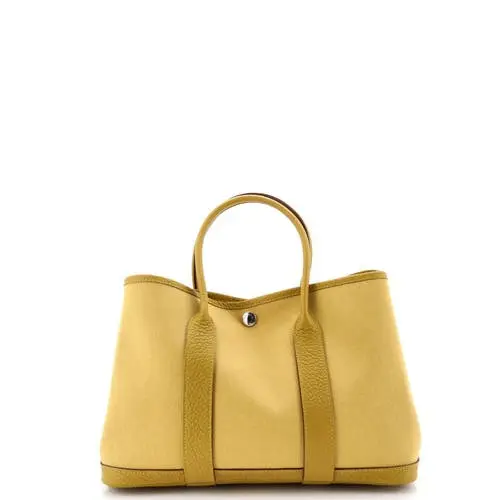 Hermès Garden Party Tote Toile And Leather 30 - Curry