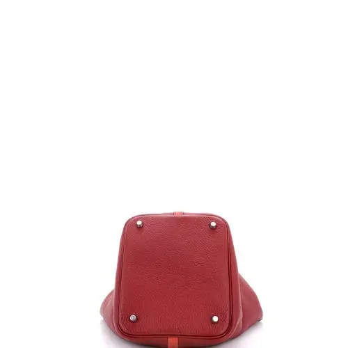 Hermès Picotin Lock Bag Bicolor Clemence Mm - Red