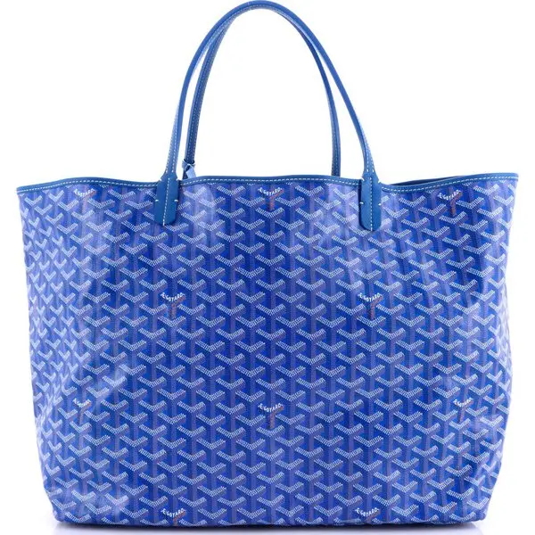 GOYARD Saint Louis Gm Tote Coated Canvas - Blue