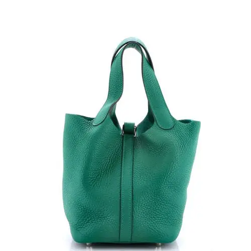 Hermès Picotin Lock Bag Clemence Pm - Green