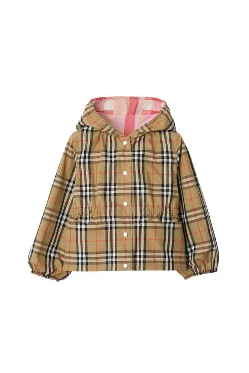 Burberry Reversible Check Nylon Hooded Jacket