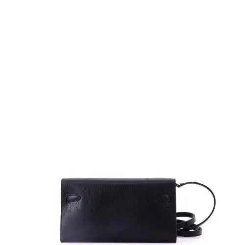 Hermès Kelly To Go Wallet Chevre Chamkila - Black