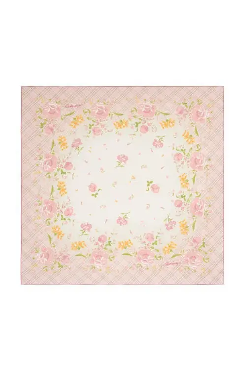 Burberry Garden Party Silk Scarf - Quartz Pink