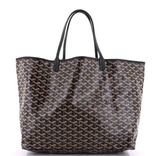 Goyard Saint Louis Tote Coated Canvas Gm - Black
