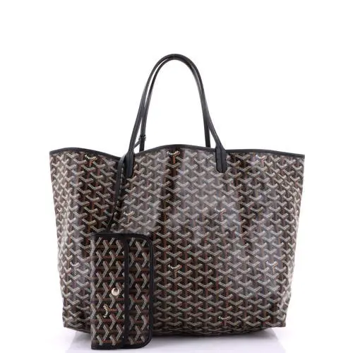 Goyard Saint Louis Tote Coated Canvas Gm - Black