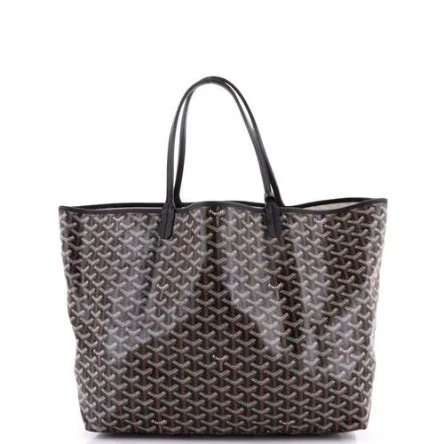 Goyard Saint Louis Tote Coated Canvas Gm - Black