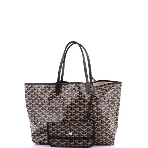Goyard Saint Louis Pm Coated Canvas Tote - Black