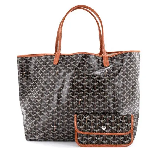 Goyard Saint Louis Tote Coated Canvas Pm - Brown