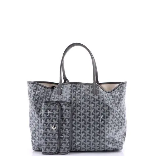 Goyard Saint Louis Tote Coated Canvas Pm - Grey