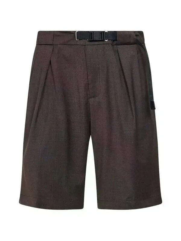 WHITE SAND Belted Pleated Shorts