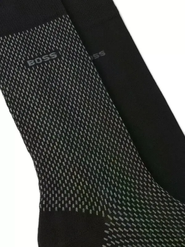 BOSS Patterned Socks - Black