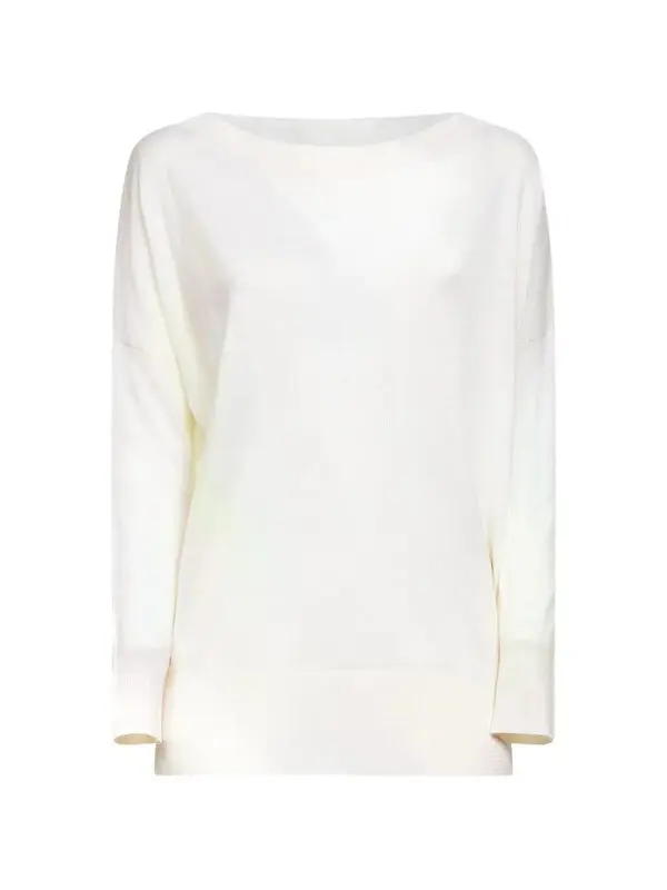 P.a.r.o.s.h Boat Neck Long Sleeve Sweater - White