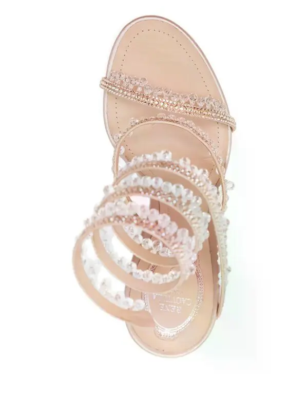 Rene Caovilla Rhinestone Embellished Heeled Sandals