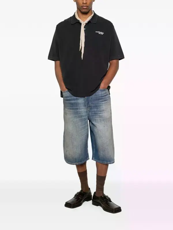 Acne Studios Washed Logo Polo Shirt