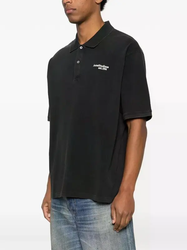 Acne Studios Washed Logo Polo Shirt