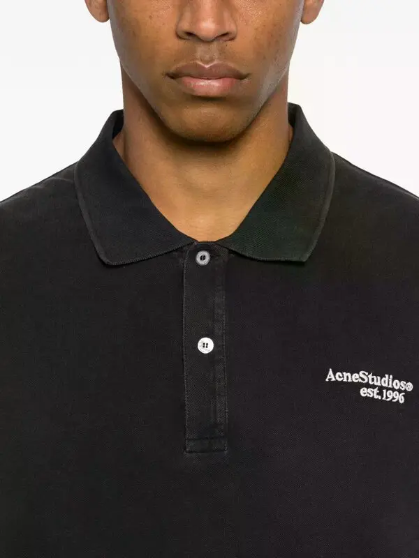 Acne Studios Washed Logo Polo Shirt