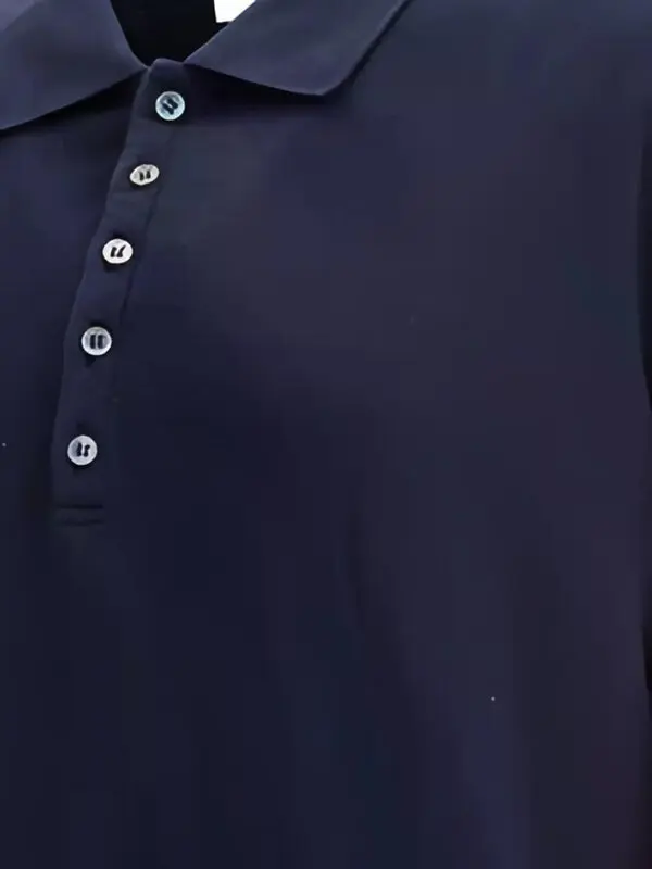 Thom Browne 4-bar Long-sleeve Polo Shirt - Blue