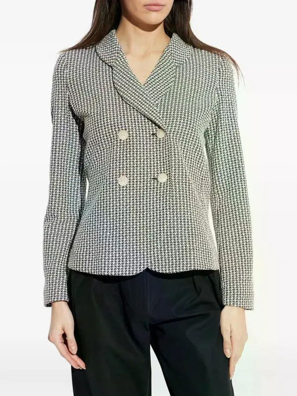 Emporio Armani Houndstooth Double-breasted Jacket
