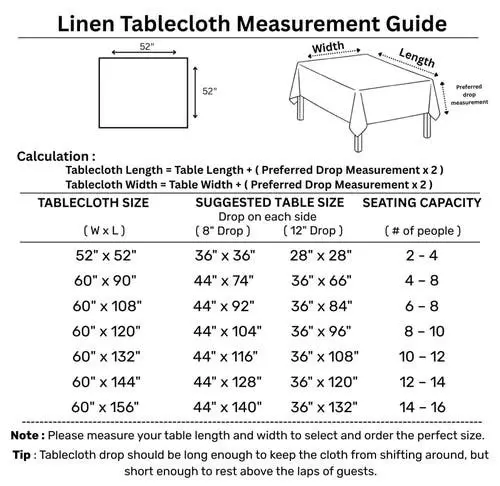 Solino Home Linen Table Throw 52 X 52 Inch For Dining Table