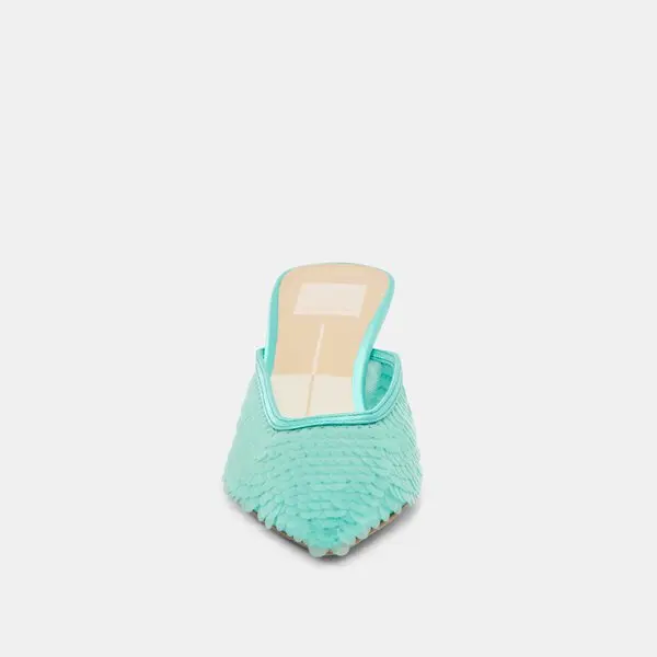 DOLCEVITA Cleo Sequin Mules - Aqua Sequin