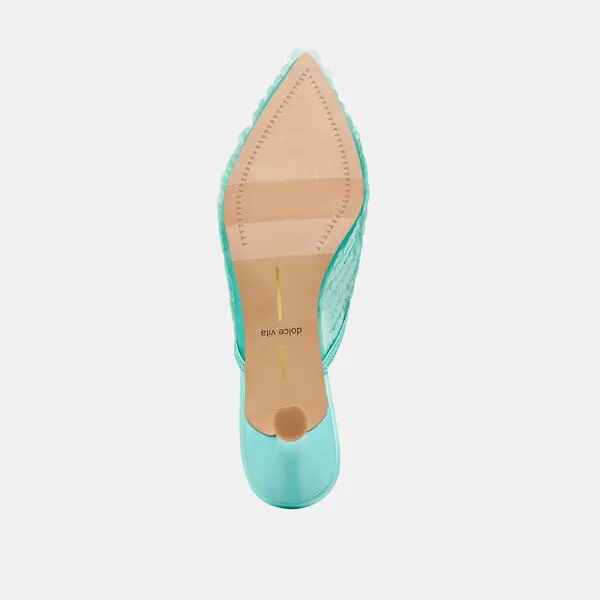 DOLCEVITA Cleo Sequin Mules - Aqua Sequin