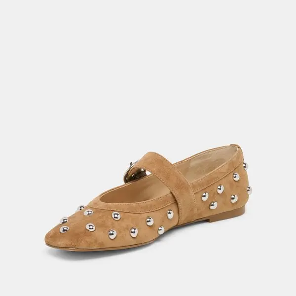 DOLCEVITA Mikel Studded Suede Ballet Flats