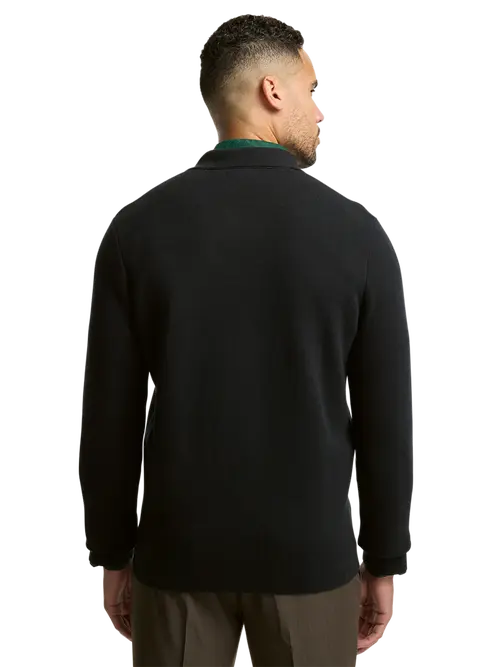 PAUL FREDRICK Cotton Notch Lapel Cardigan Sweater