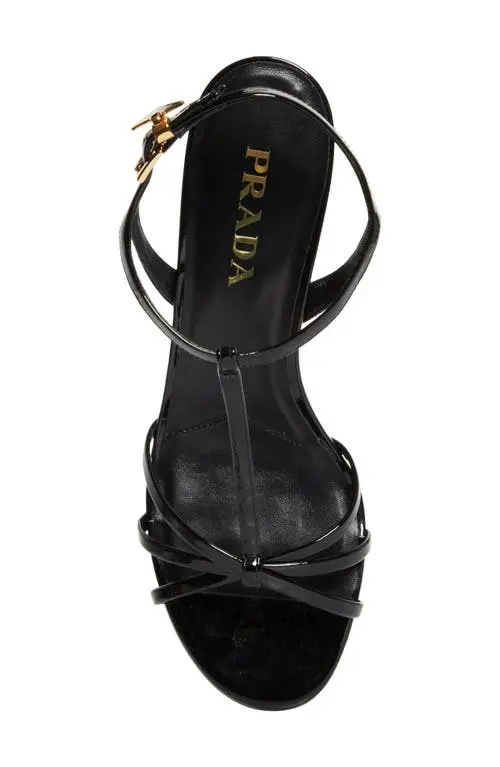 Prada Cage Wedge Sandal - Black