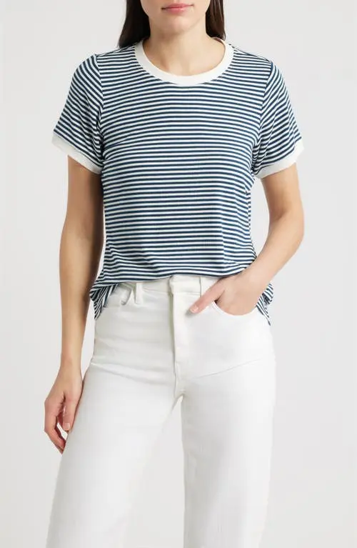 CITY BLUES Striped Ringer T-shirt