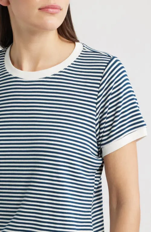 CITY BLUES Striped Ringer T-shirt