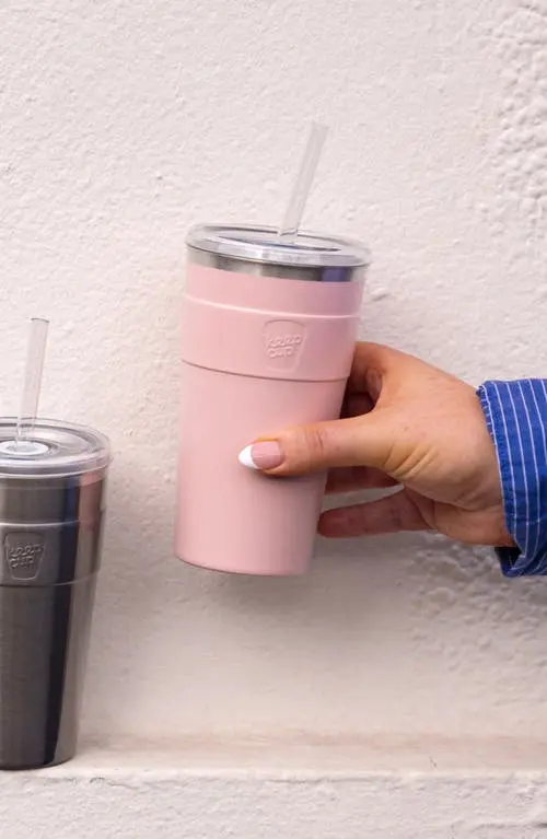 KEEPCUP Cold Cup Thermal With Coffee Straw - Pashmak Pink