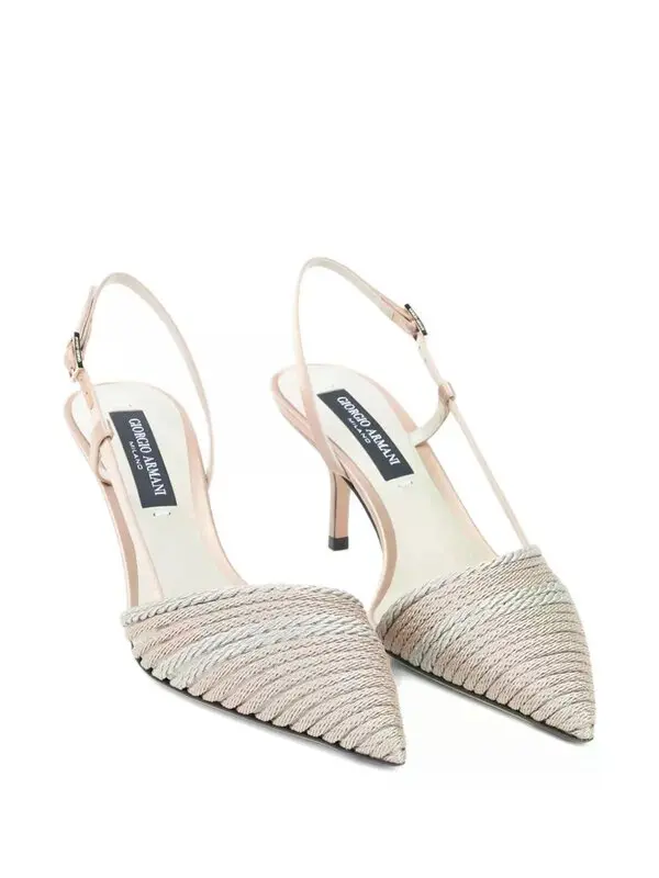 Giorgio Armani Braided Slingback Pumps