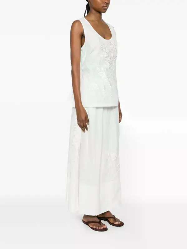 P.a.r.o.s.h Ruffled Top - White