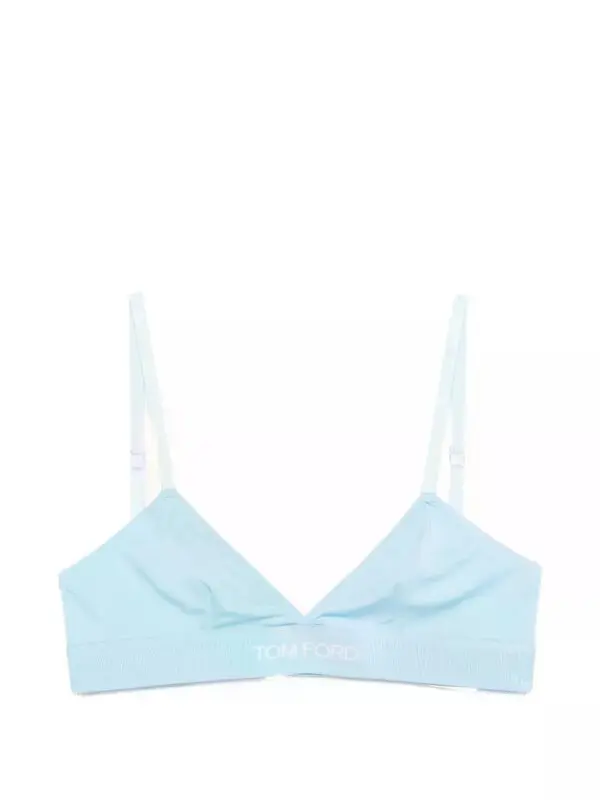 TOM FORD Triangle Logo-detail Bra - Blue