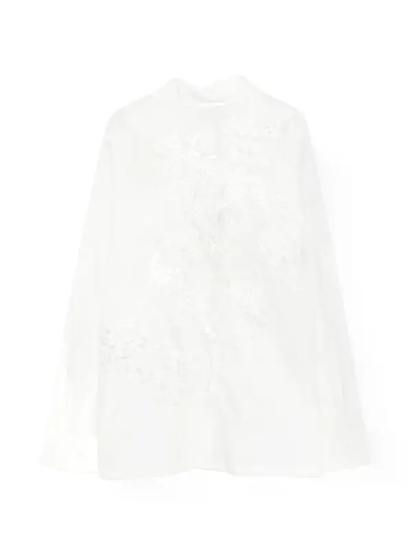 P.a.r.o.s.h Ninja Embroidered Shirt - White