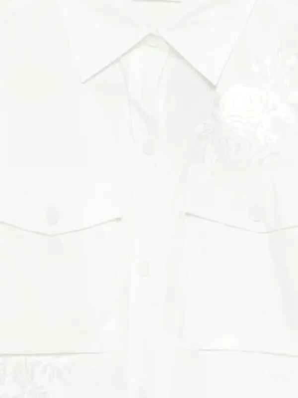 P.a.r.o.s.h Ninja Embroidered Shirt - White