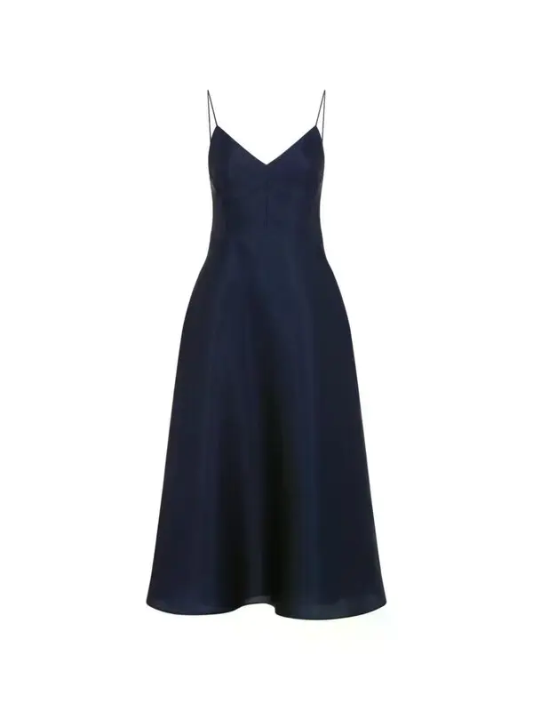 Alberta Ferretti V-neck A-line Midi Dress
