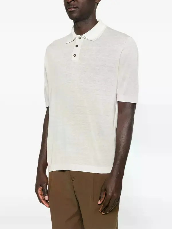 Eleventy Collared Button Polo Shirt - Neutrals
