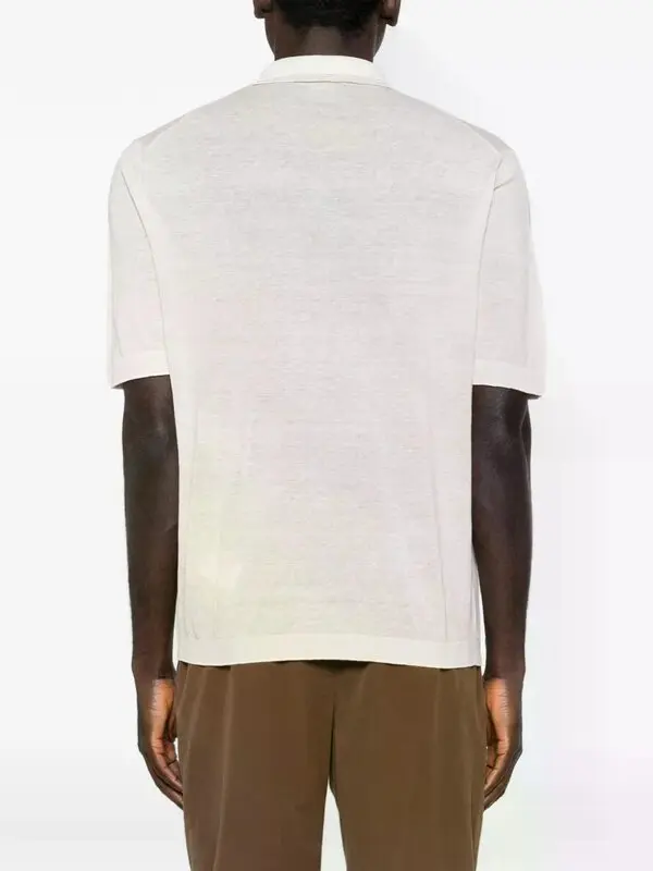 Eleventy Collared Button Polo Shirt - Neutrals