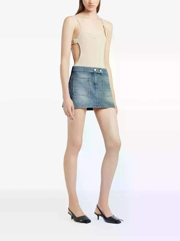 COURREGES Denim Mini Skirt - Blue