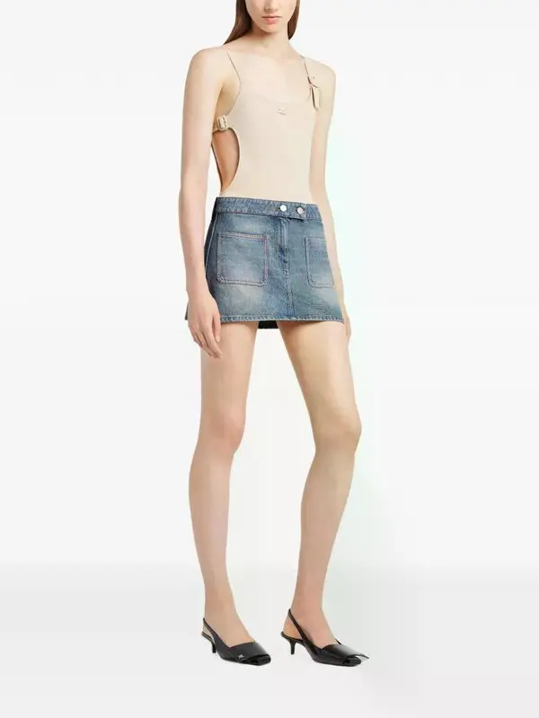COURREGES Denim Mini Skirt - Blue